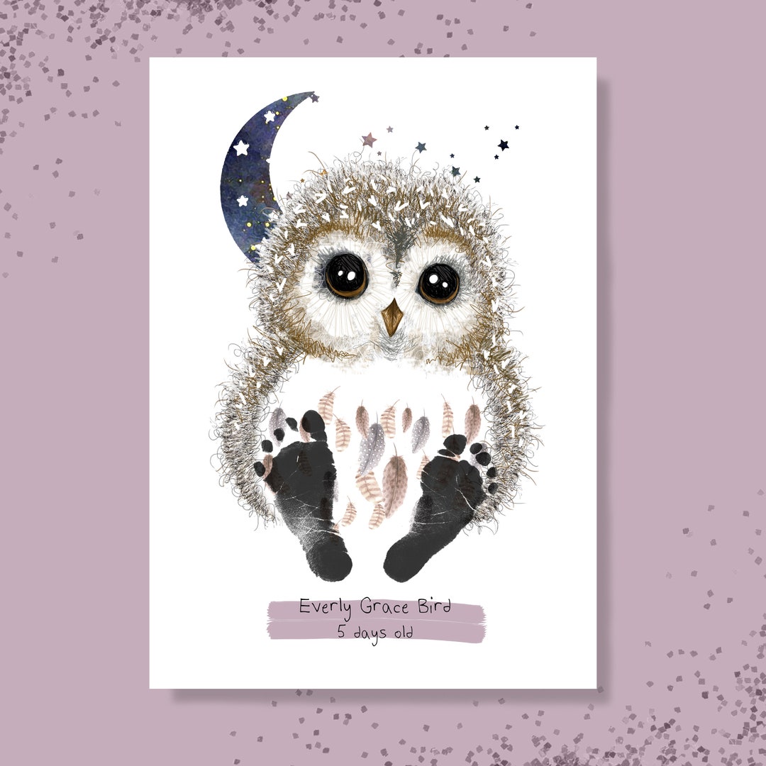 Baby Footprint, Personalised Baby Footprint, Baby First Footprint, New ...