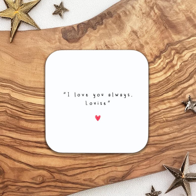 Own Text Coaster Gift, Coaster Gift, Anniversary Gift, Birthday Gift ...