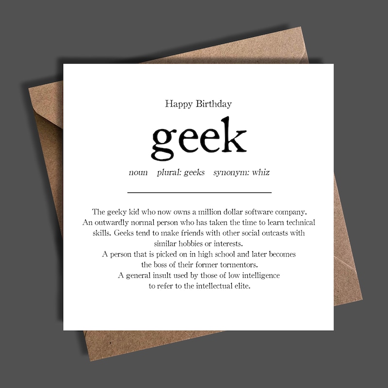 Geek Card - Etsy
