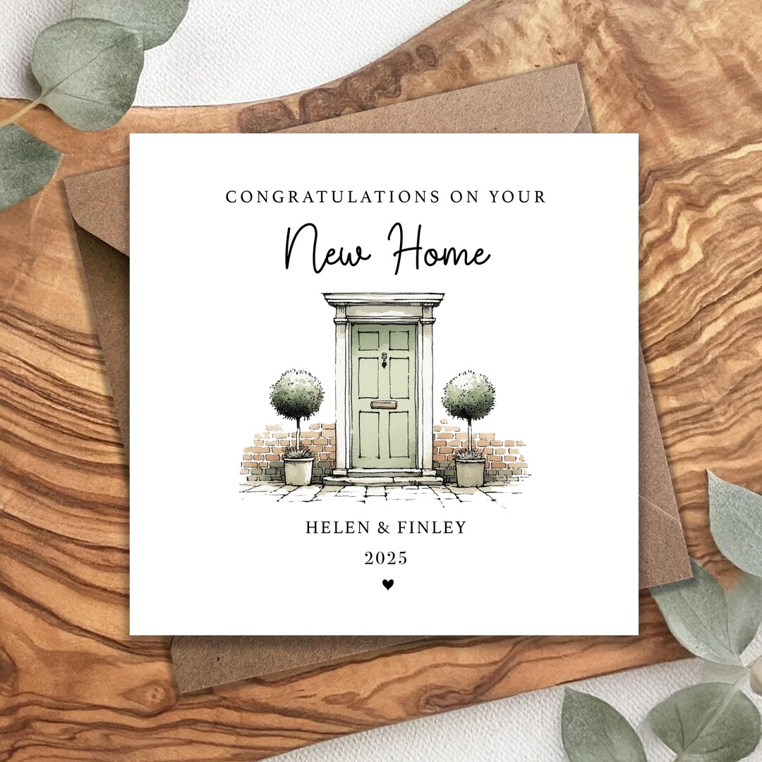 Personalised New Home Card - New Home Gift - Congratulations on Your ...