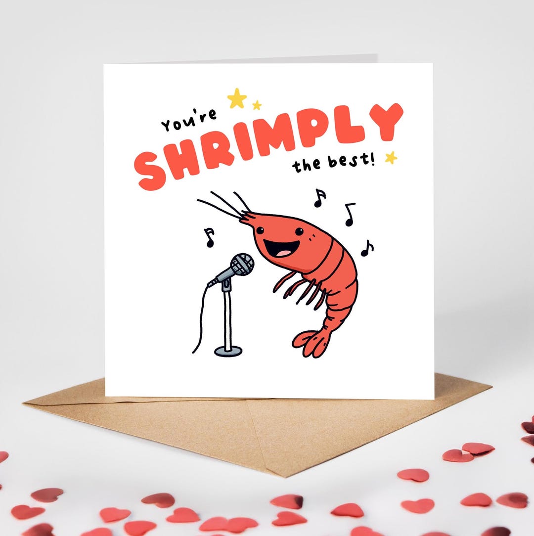 You're Shrimply the Best Card, Anniversary Card, Valentines Day Card ...
