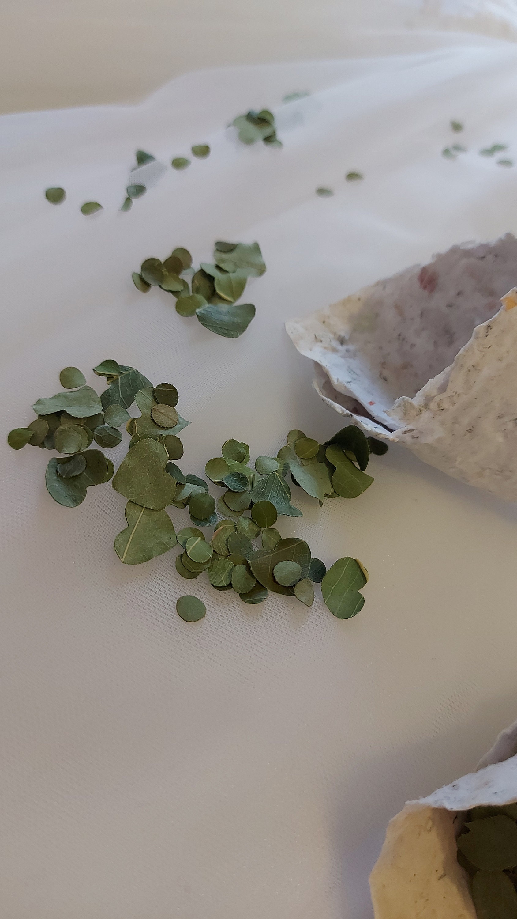 1/4 Cup Handcrafted Leaves Toss/confetti in Heart and Circle Shapes ...