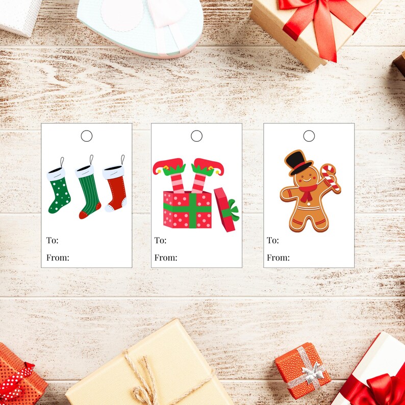 Christmas Printable Gift Tags Instant Download - Etsy