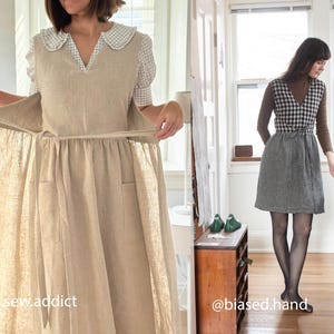 PDF Sewing Pattern - Wrap Pinafore - Reversible Midi Dress - Beginner ...