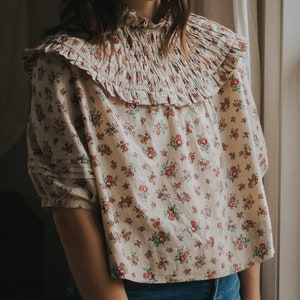 Raida Blouse PDF Sewing Pattern | Circular Yoke & Billowy Bodice | Digital Download - Etsy