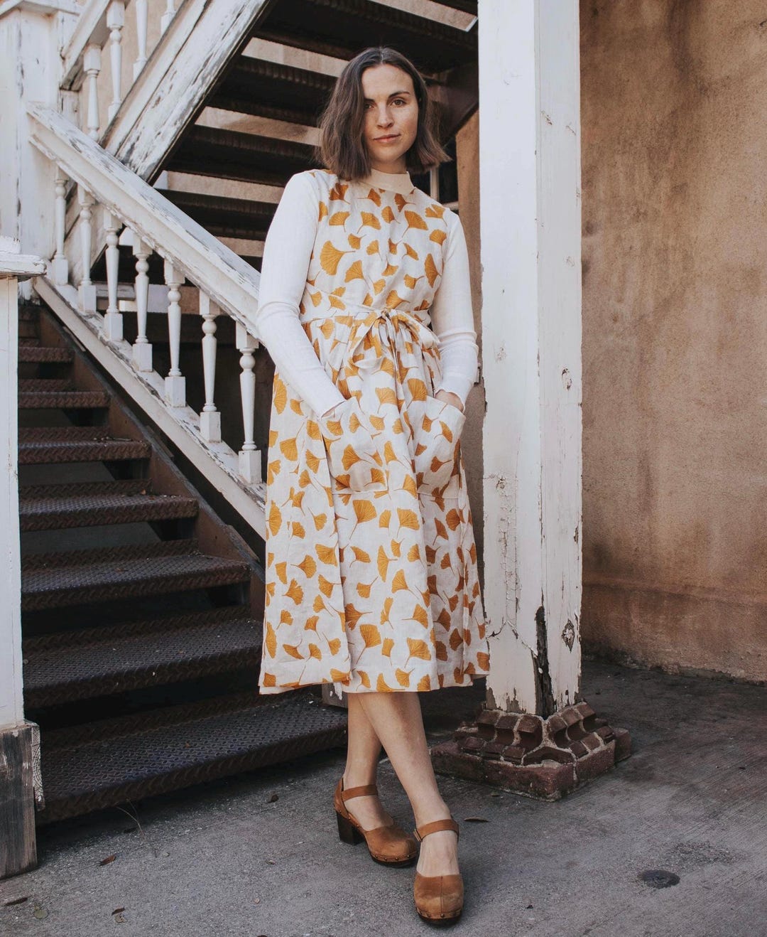 PDF Sewing Pattern - Wrap Pinafore - Reversible Midi Dress - Beginner ...