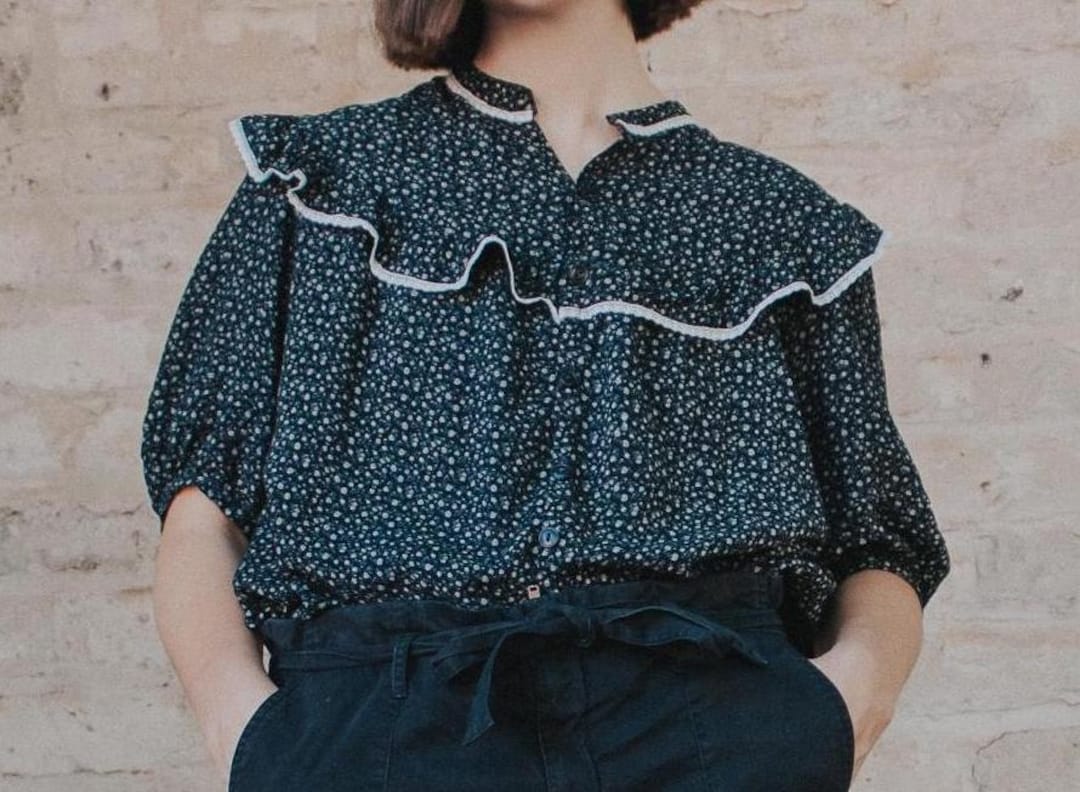 Raida Blouse PDF Sewing Pattern | Circular Yoke & Billowy Bodice | Digital Download - Etsy