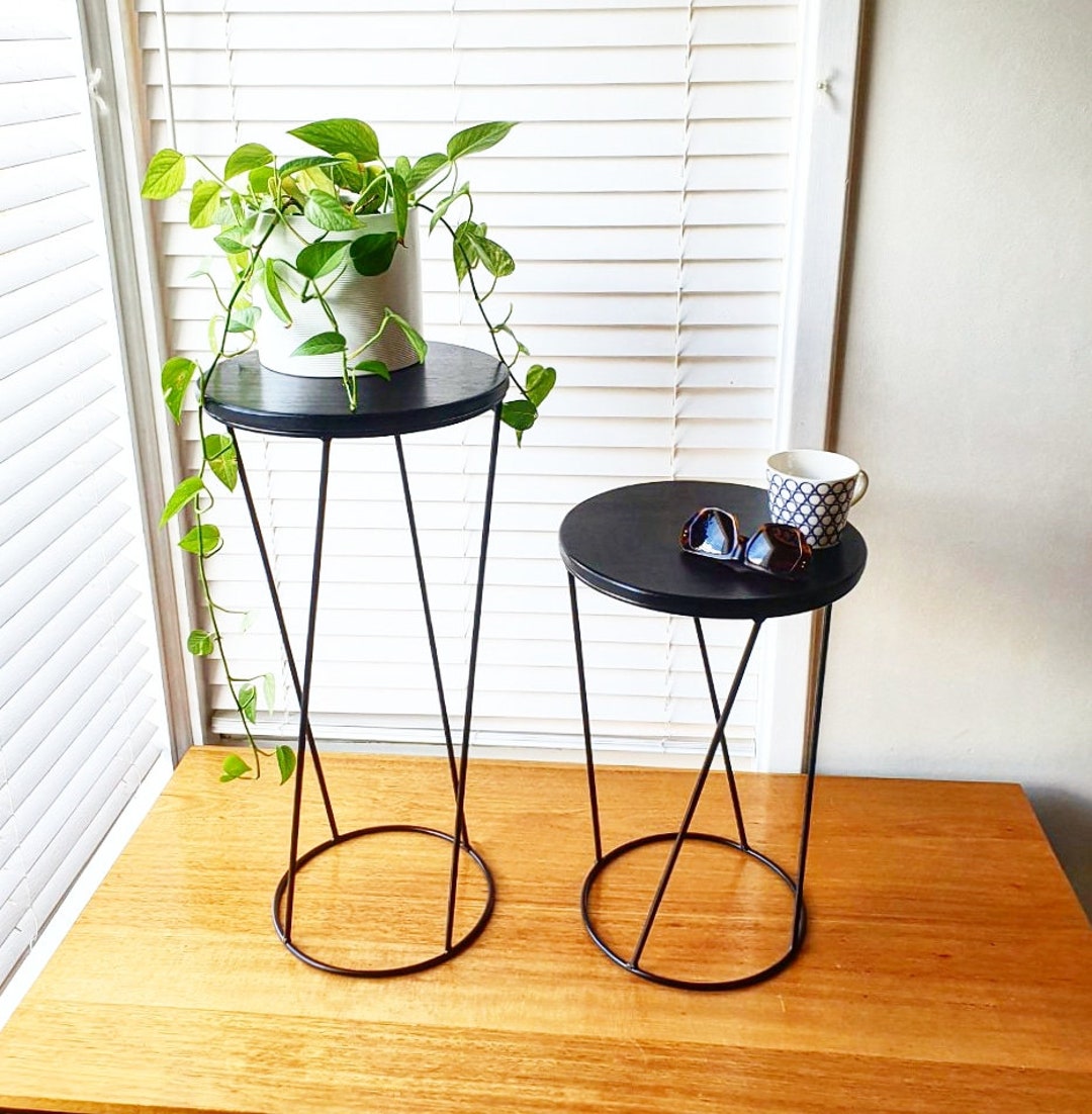 ELLIE Side Table, Coffee Table, Small Table, Plant Stand, Wooden Table, Metal Table, Table - Etsy