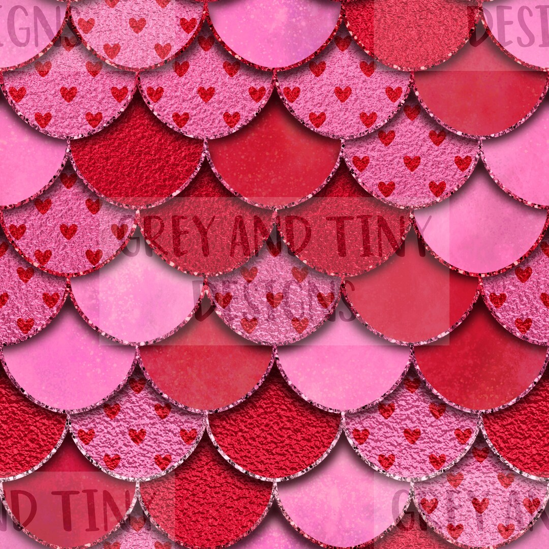 LOVE MERMAID SCALES, Realistic Mermaid Scale, Seamless Design, Digital ...