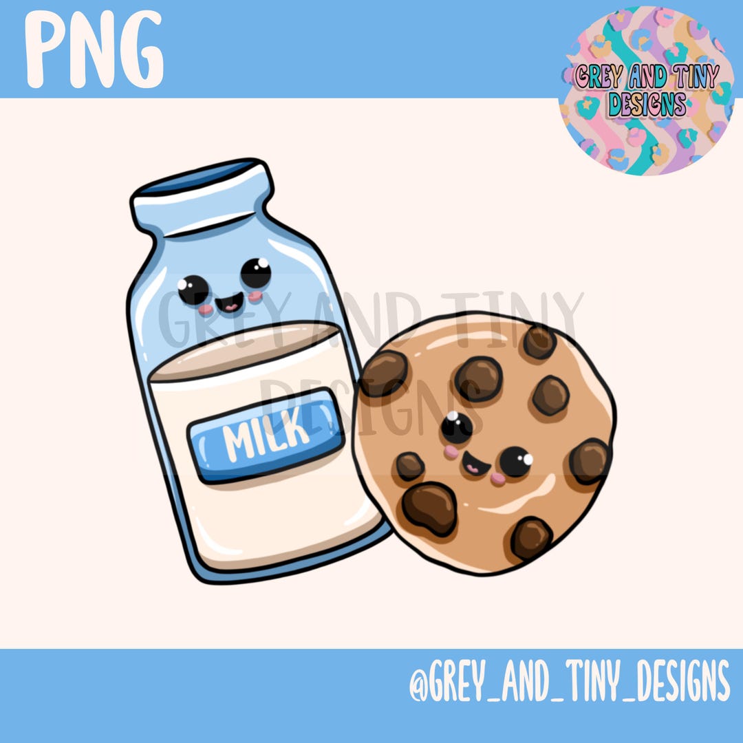 KAWAII MILK and COOKIES, Pyjama Design, Nighttime, Cute Food, Png, Cute ...