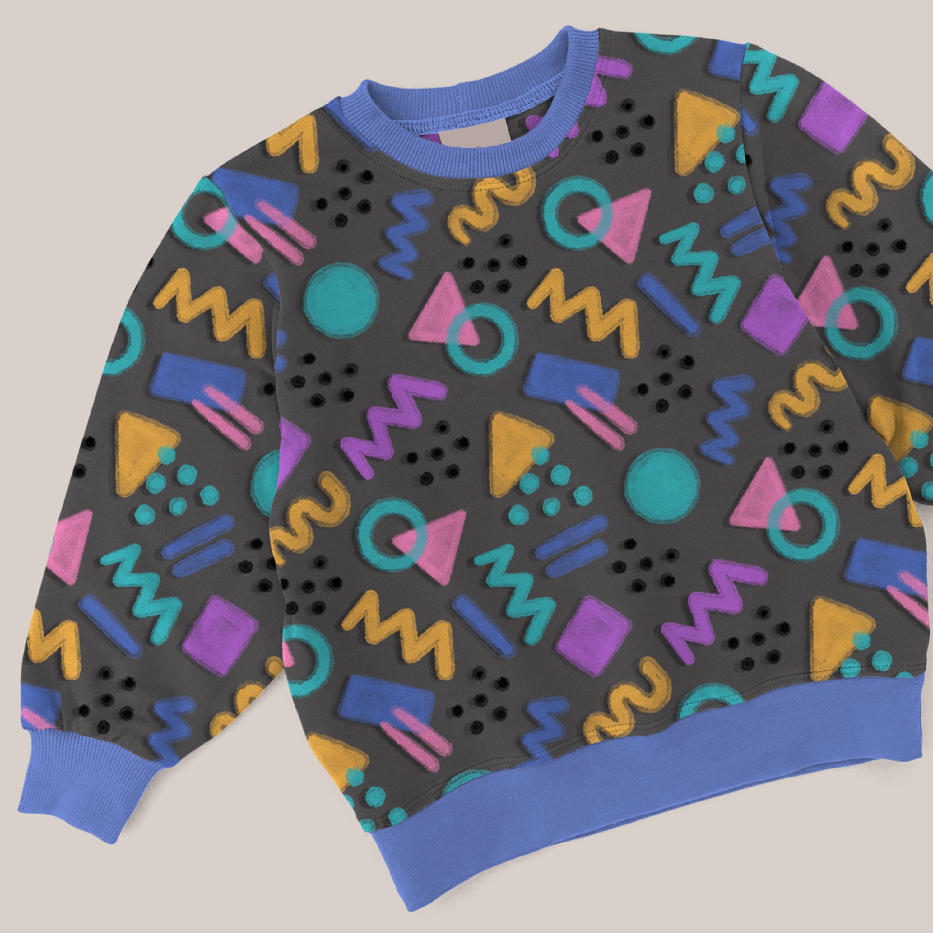 Watercolour Retro, Retro Pattern Shapes, 80s / 90s Pattern , Seamless ...