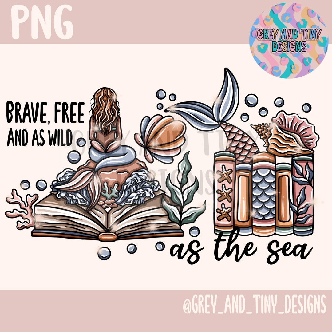 MERMAID STORY BOOK, Reading Era, Bookish Era, Book Club, Svg, Png File ...