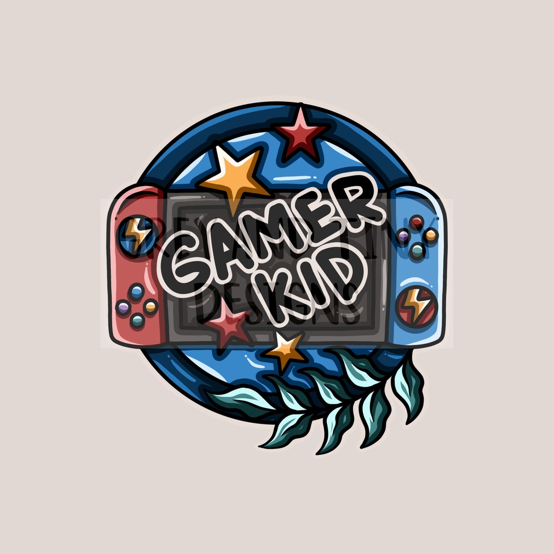 GAMER KID GAMING, Always Gaming, Tattoo Flash Style Png, Cute, T-shirt ...