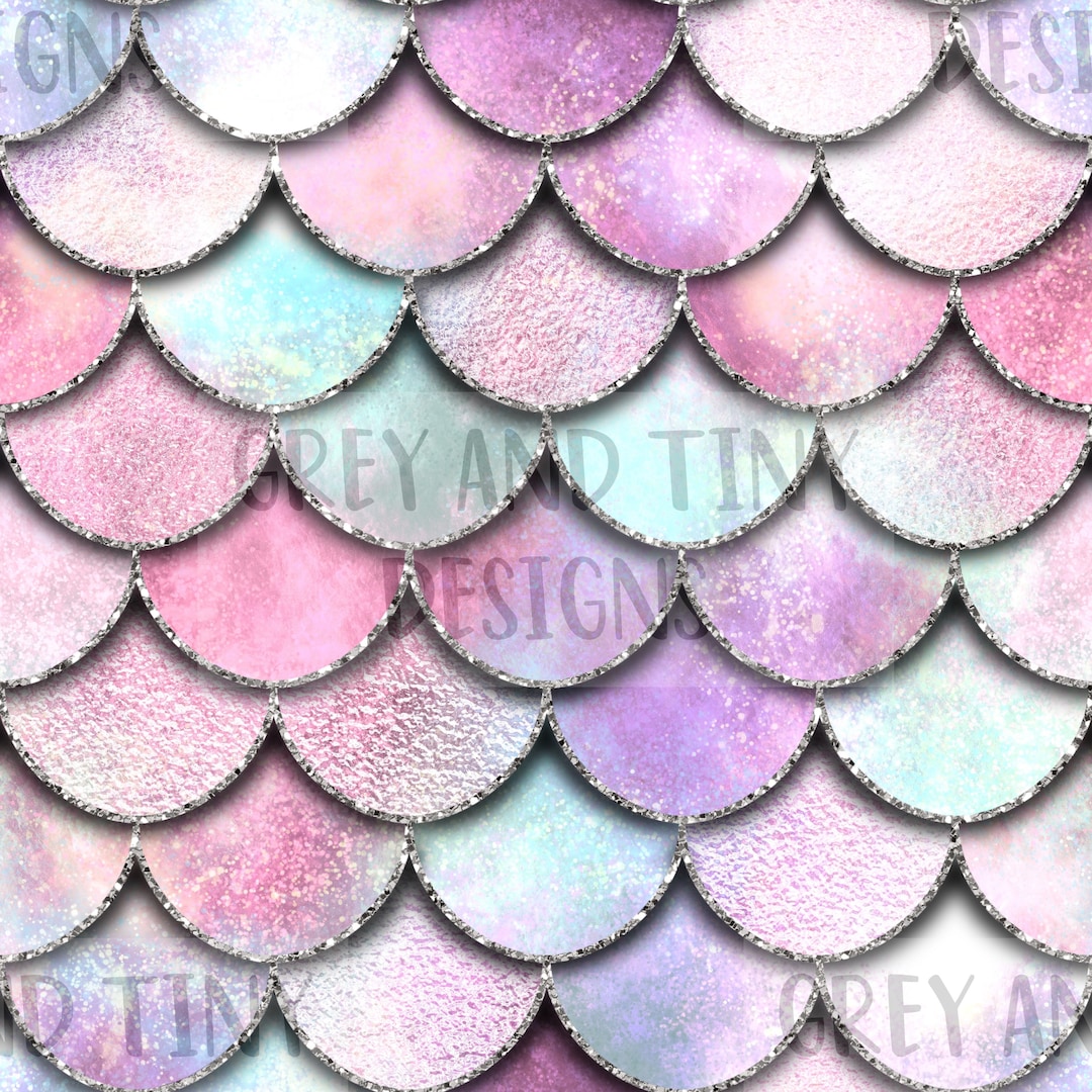MERMAID SCALES, Realistic Mermaid Scale, Seamless Design, Digital ...