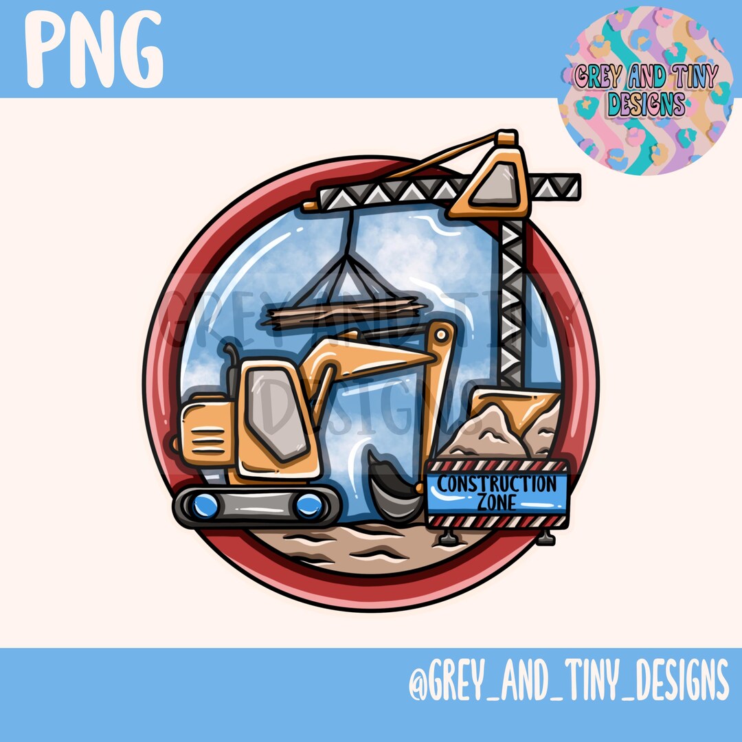 CONSTRUCTION ZONE, Digger Crane Boys Neutral Svg, PNG File, Digital ...