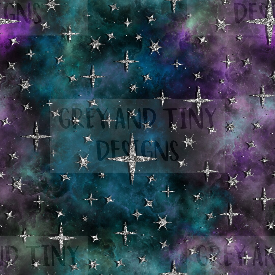 SPARKLY GALAXY, Space Themed, Seamless Design, Digital Download, Non ...