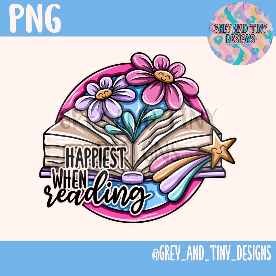 HAPPIEST WHEN READING Svg, Book Club Era Book Addict, Reading, Rather ...