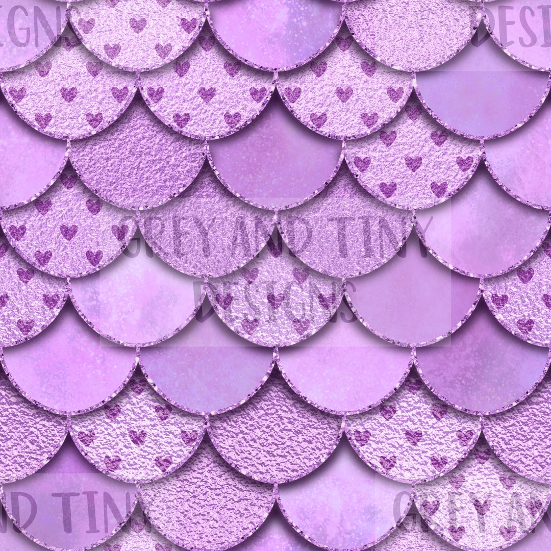 LOVE MERMAID SCALES, Realistic Mermaid Scale, Seamless Design, Digital ...