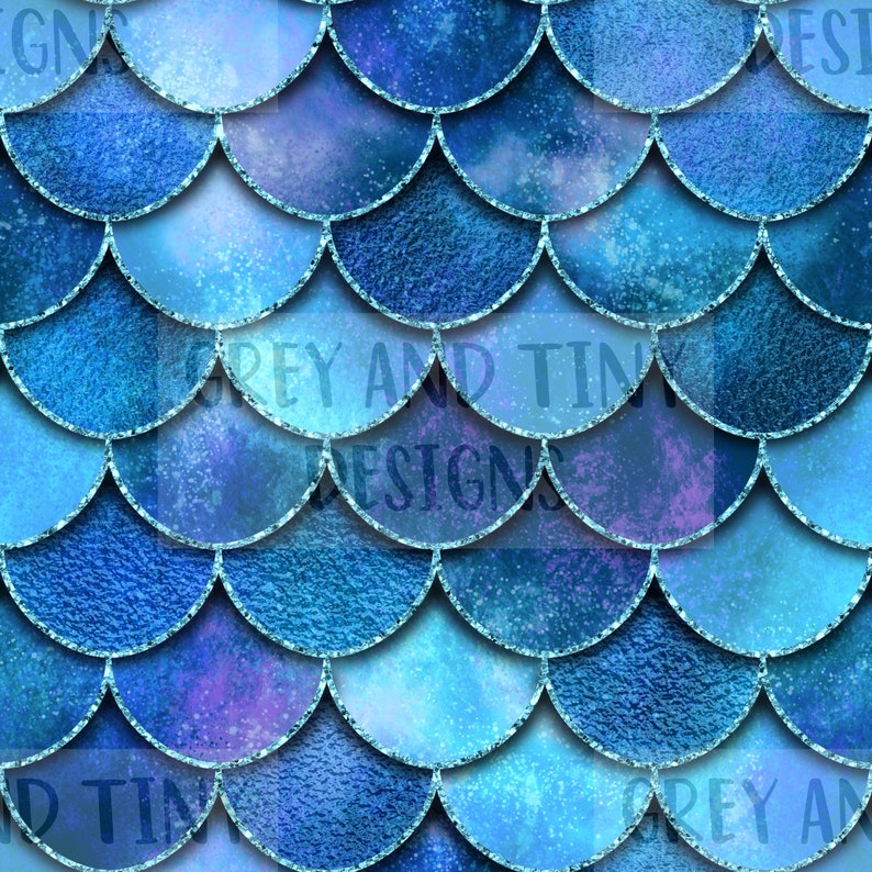 MERMAID SCALES, Realistic Mermaid Scale, Seamless Design, Digital ...