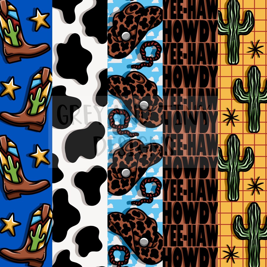 Western Stripes, Cowboy, Wild Wild West, Howdy, Yee Haw, Seamless ...