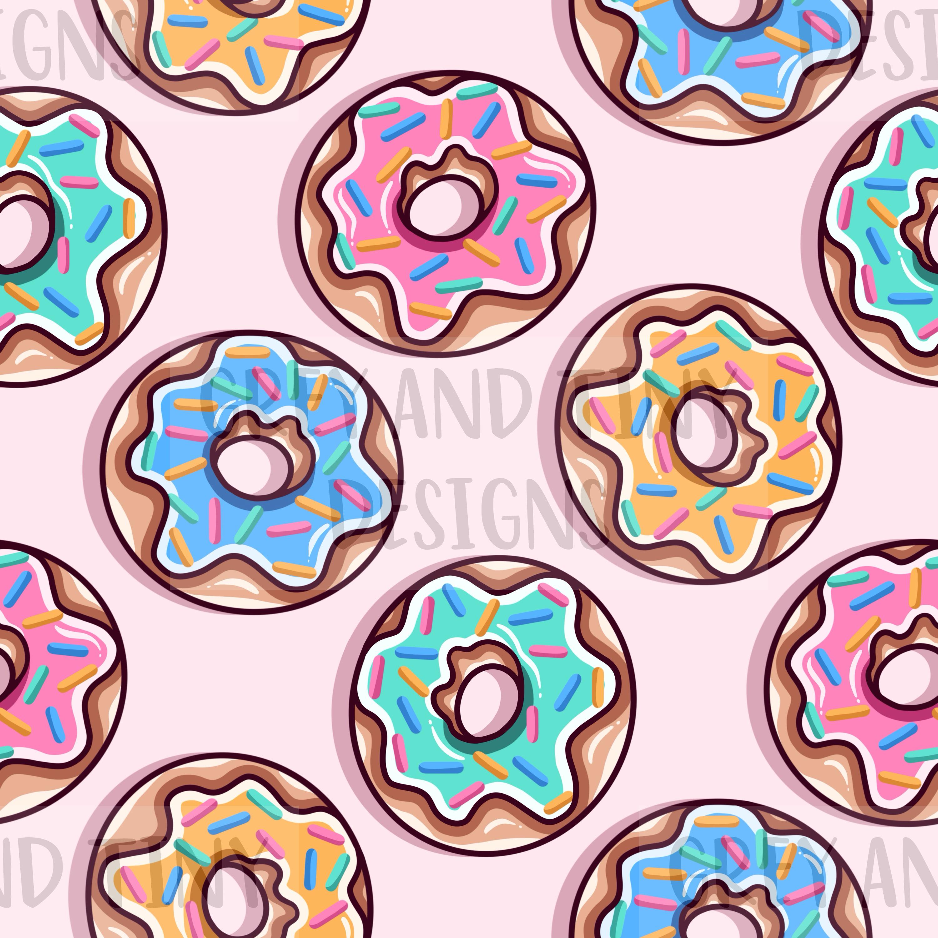 PARTY BIRTHDAY DONUTS, Sprinkles, Cute Party, Wrapping Paper, Seamless ...