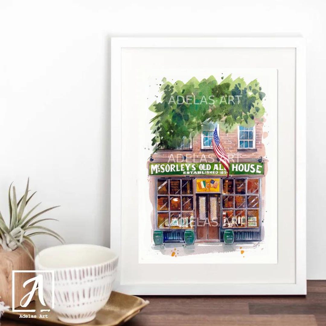 Mcsorley's Old Ale House Art Print: New York Irish Pub Illustration - Etsy
