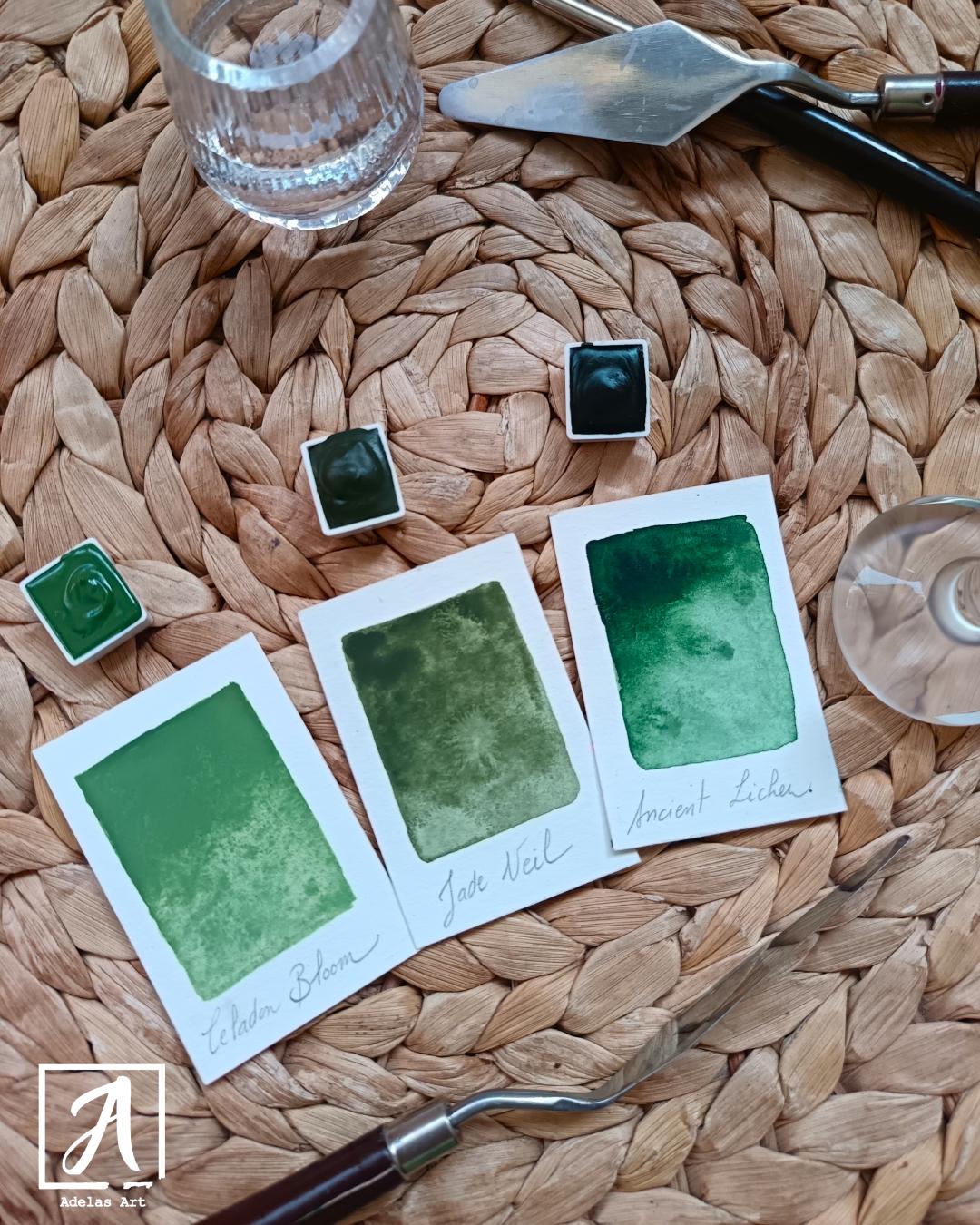 Shire Edition Watercolor Set: Handmade Irish Inspired Green Palette - Etsy