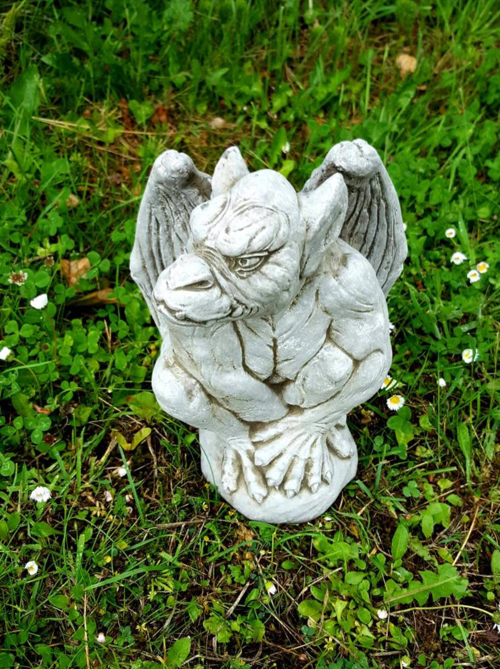 STANDING GARGOYLE STATUE Stone Ghotic Garden Ornament Highly | Etsy UK