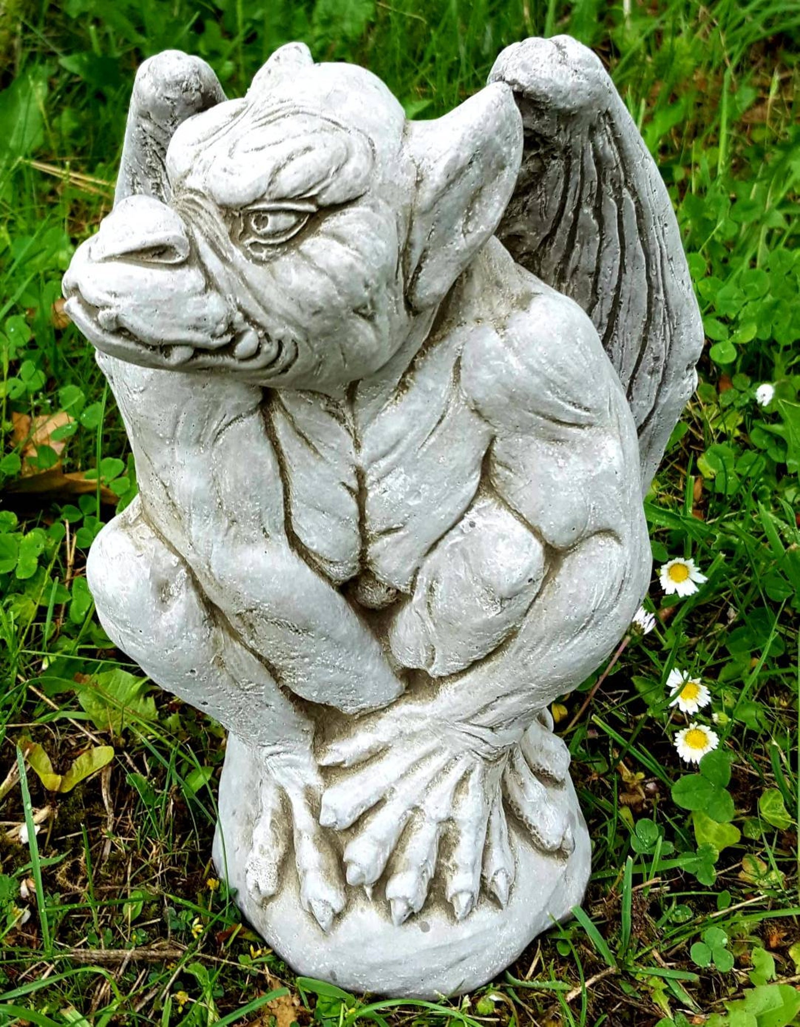 STANDING GARGOYLE STATUE Stone Ghotic Garden Ornament Highly | Etsy UK
