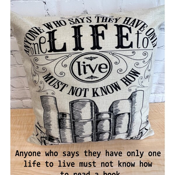 Library Pillow - Etsy