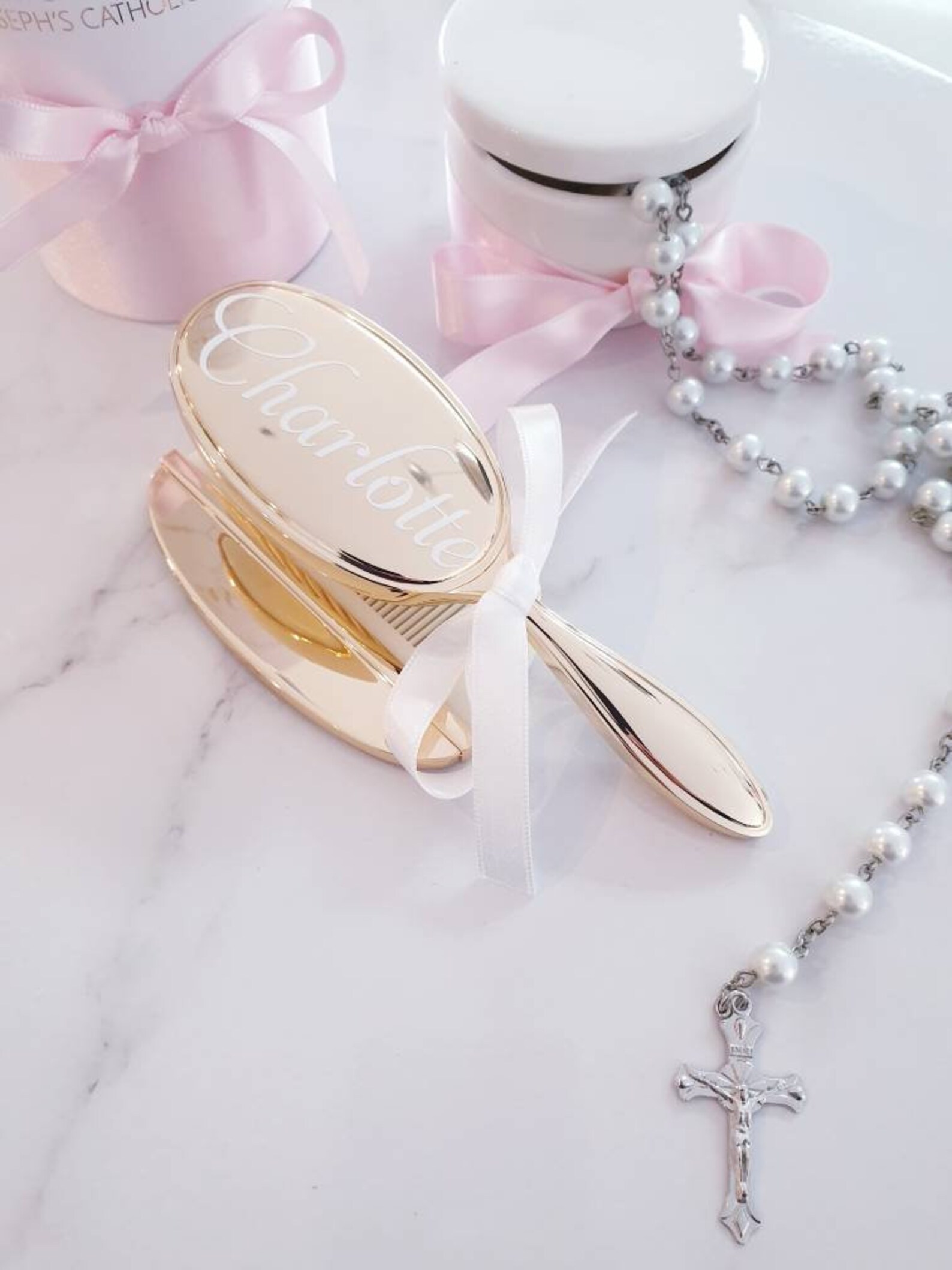 GOLD Brush & Comb Set can Be Personalised | Etsy