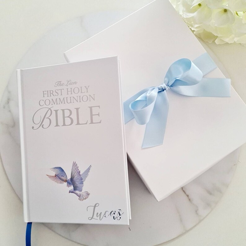A Catholic Child's First Communion Bible - Personalised - Etsy Australia
