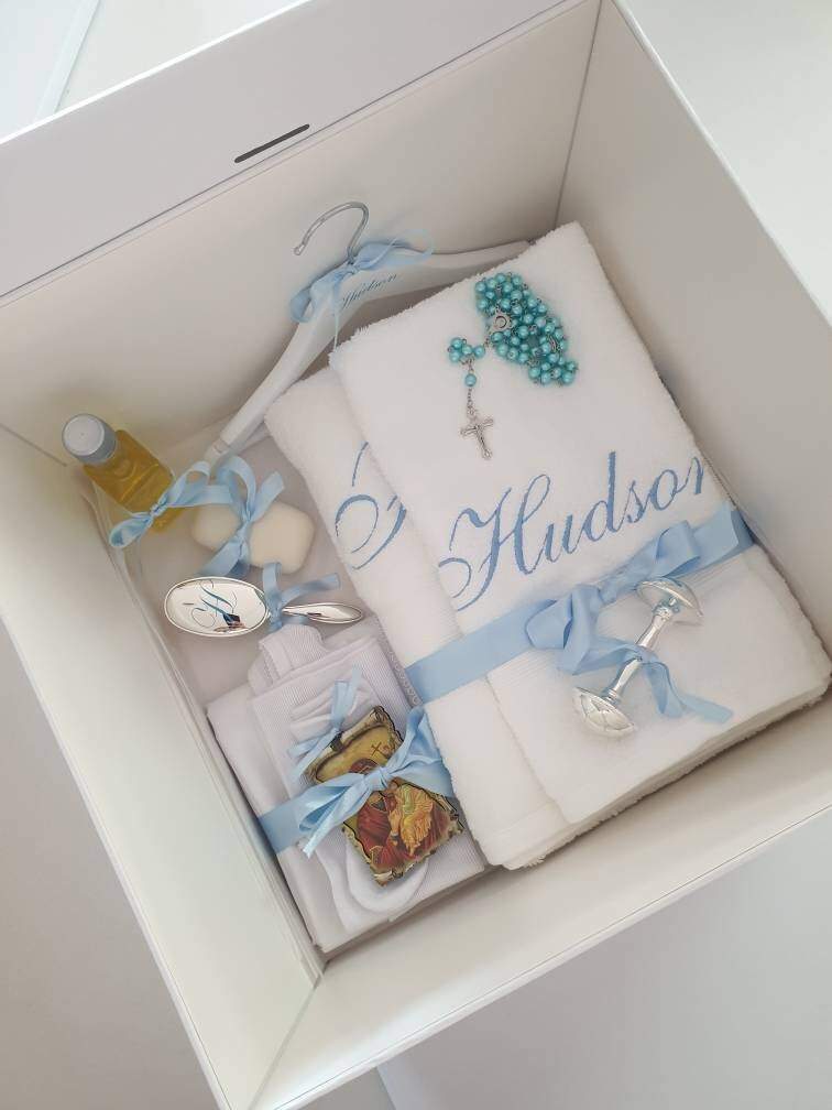 Orthodox Personalised Deluxe Baptism Package standard Box | Etsy