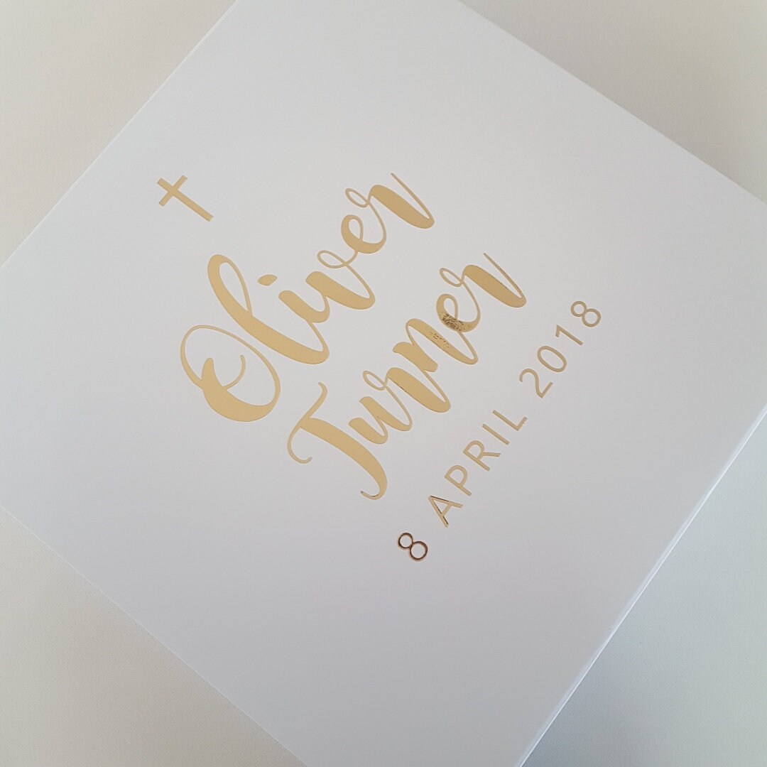 Baptism Personalised Box (large Size) - Etsy