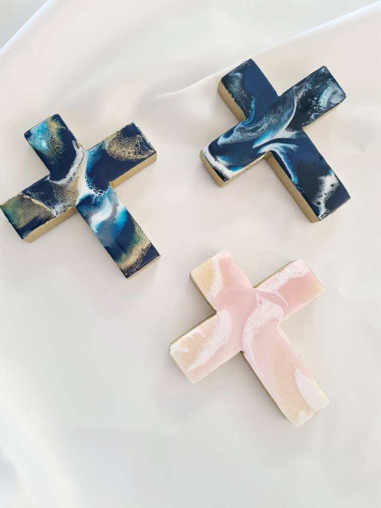 Catholic Resin Bonbomiere Cross - You Choose Your Colours - MIN 20 ...