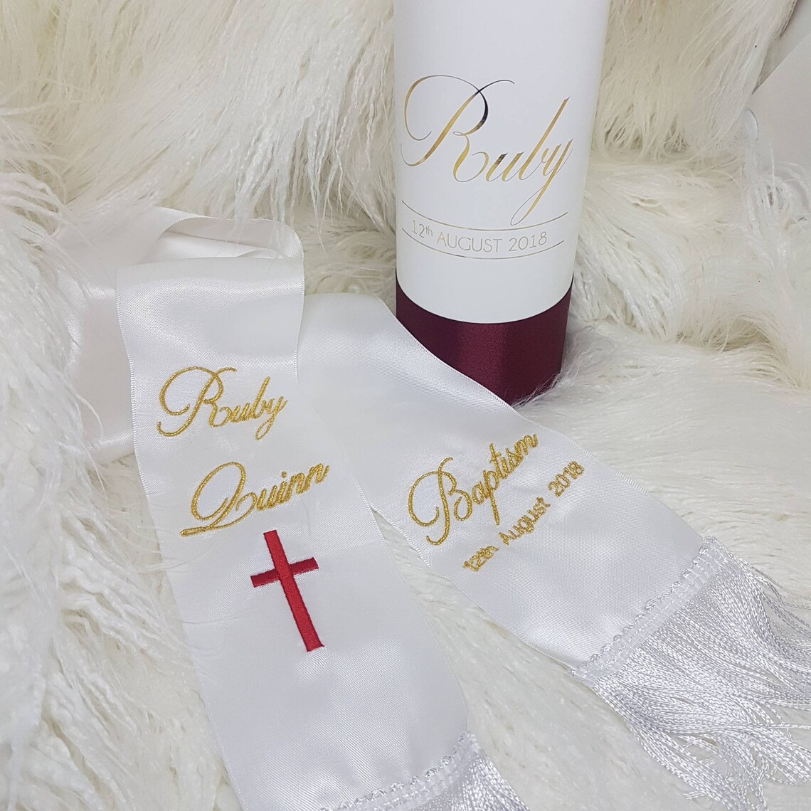 Baptism Stole Sash Embroidery | Etsy