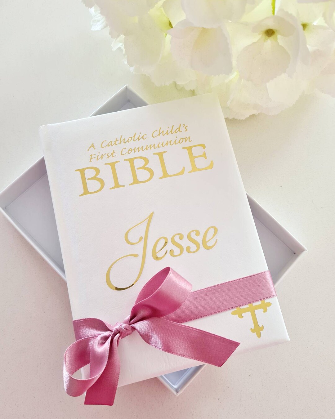 A Catholic Child's First Communion Bible - Personalised - Etsy Australia