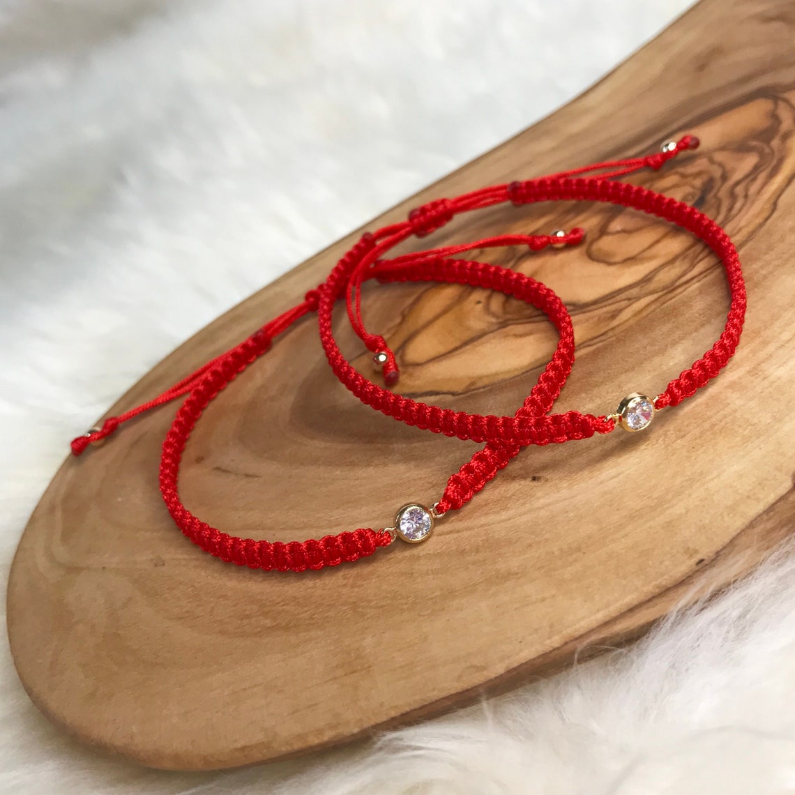 Matching Red String Bracelets, Pair of Red Bracelets, Mother Daughter ...