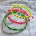 Deluxe Neon Beaded String Bracelet, Neon Macrame Bracelet, Neon String ...