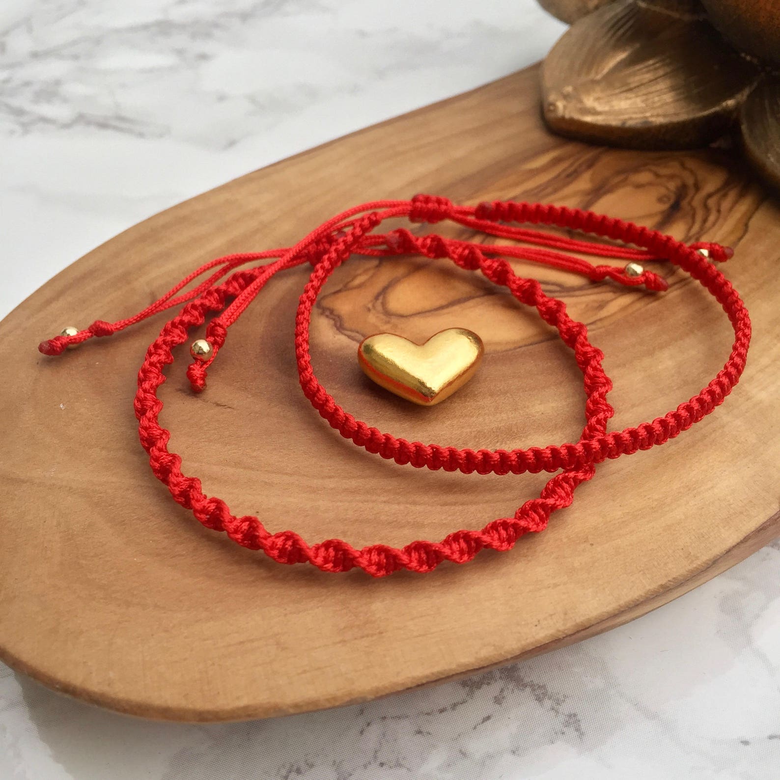 Red String of Fate Red Knot Bracelet Red String Bracelet - Etsy