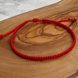 Red String of Fate Red Knot Bracelet Red String Bracelet - Etsy