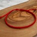 Red String Ankle Bracelet, Thin Red Anklet, Red String of Fate, Red ...