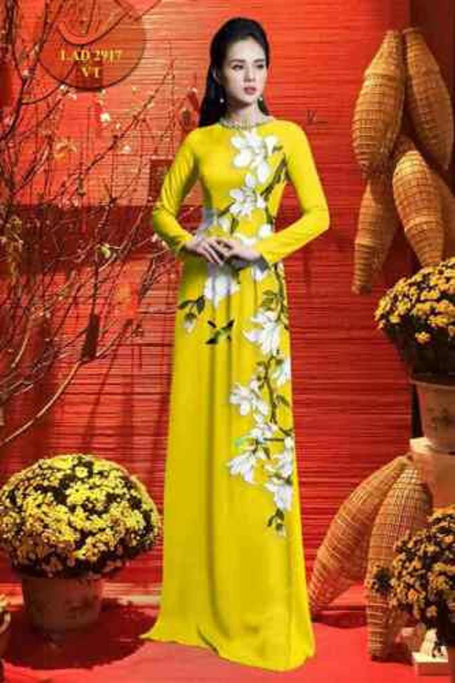 Pre-made Ao Dai Printed Design Ao Dai 3d Vietnamese - Etsy