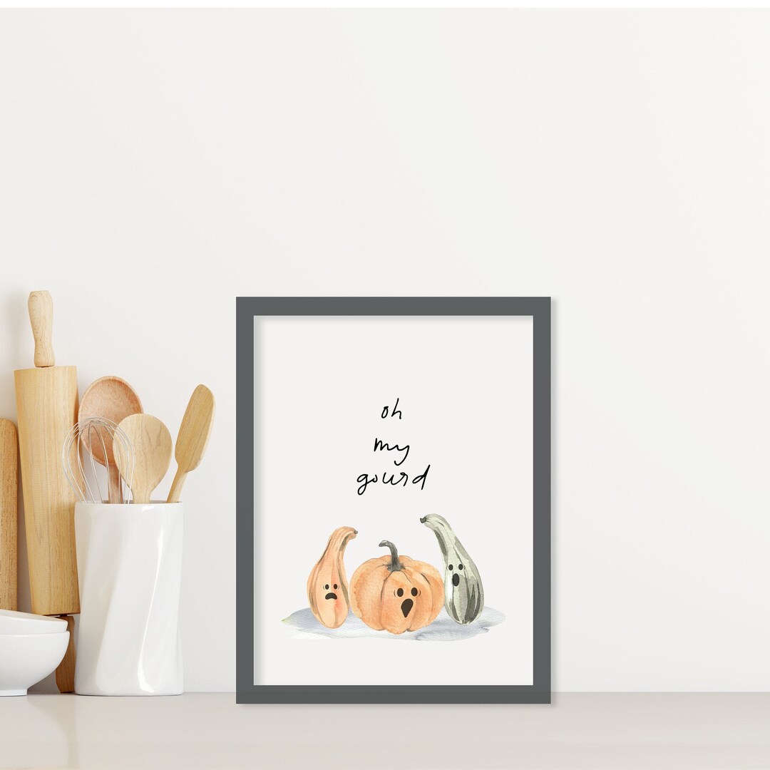 Fall Gourd Printables / Autumn Decor / Fall Digital Download / Autumn ...