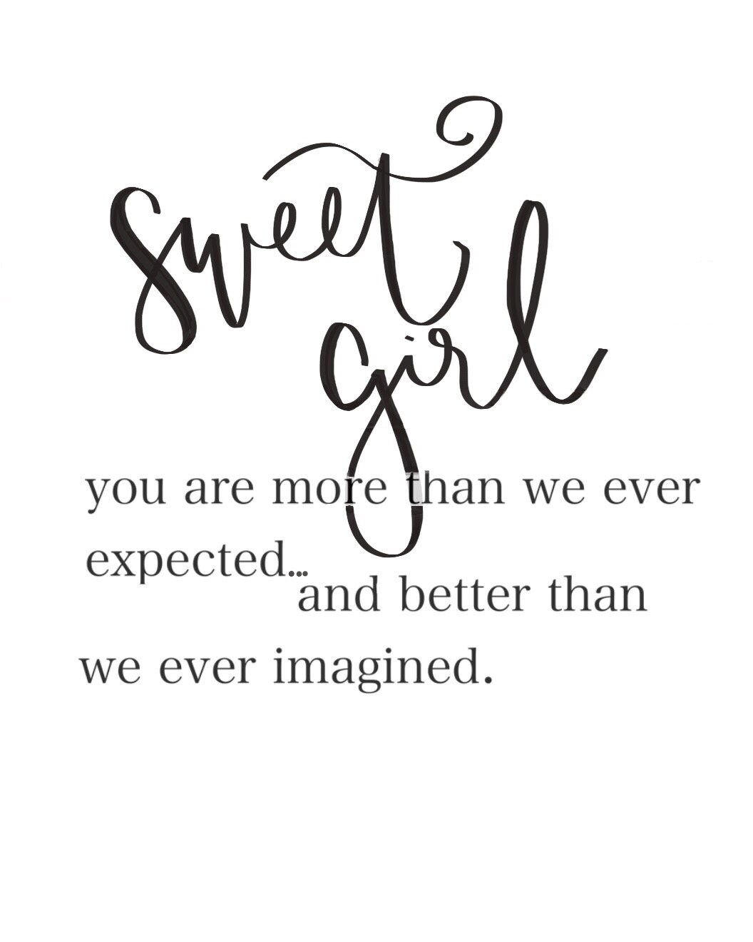 Sweet Girl Quote | Digital Art | Nursery Art - Etsy