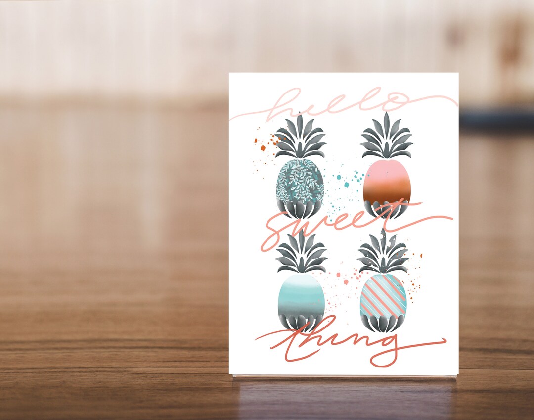 Hello Sweet Thing | Pineapple Art - Etsy