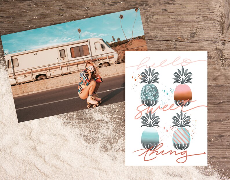 Hello Sweet Thing | Pineapple Art - Etsy