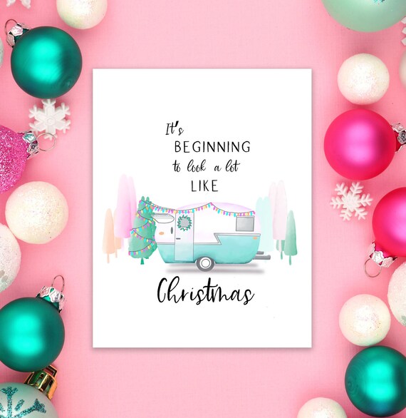 Printable Christmas Camper Printable Christmas Décor - Etsy