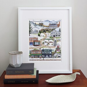 Boone, NC Watercolor Art Print // Housewarming Graduation Gift Moving ...