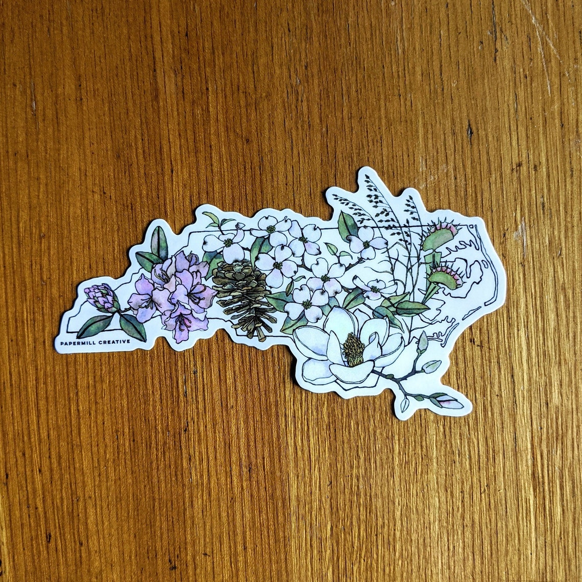 Native Plants of North Carolina vinyl sticker // North | Etsy